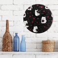 Cat Drinking Water Pattern Wall Clock 10in Round Artistic Oil Painting ...