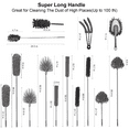 "Lansi 9 in 1 Duster Set, 100"" Telescopic Pole, Microfiber, Washable ...