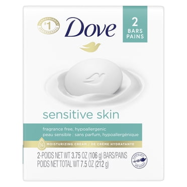 Dove Beauty Bar Soap Sensitive, 24 Bars for Sensitive Skin, Fragrance ...