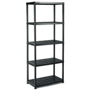 Plano 5-Shelf Extra Heavy Duty Plastic Storage Shelf Unit, 72.5” x 36 ...