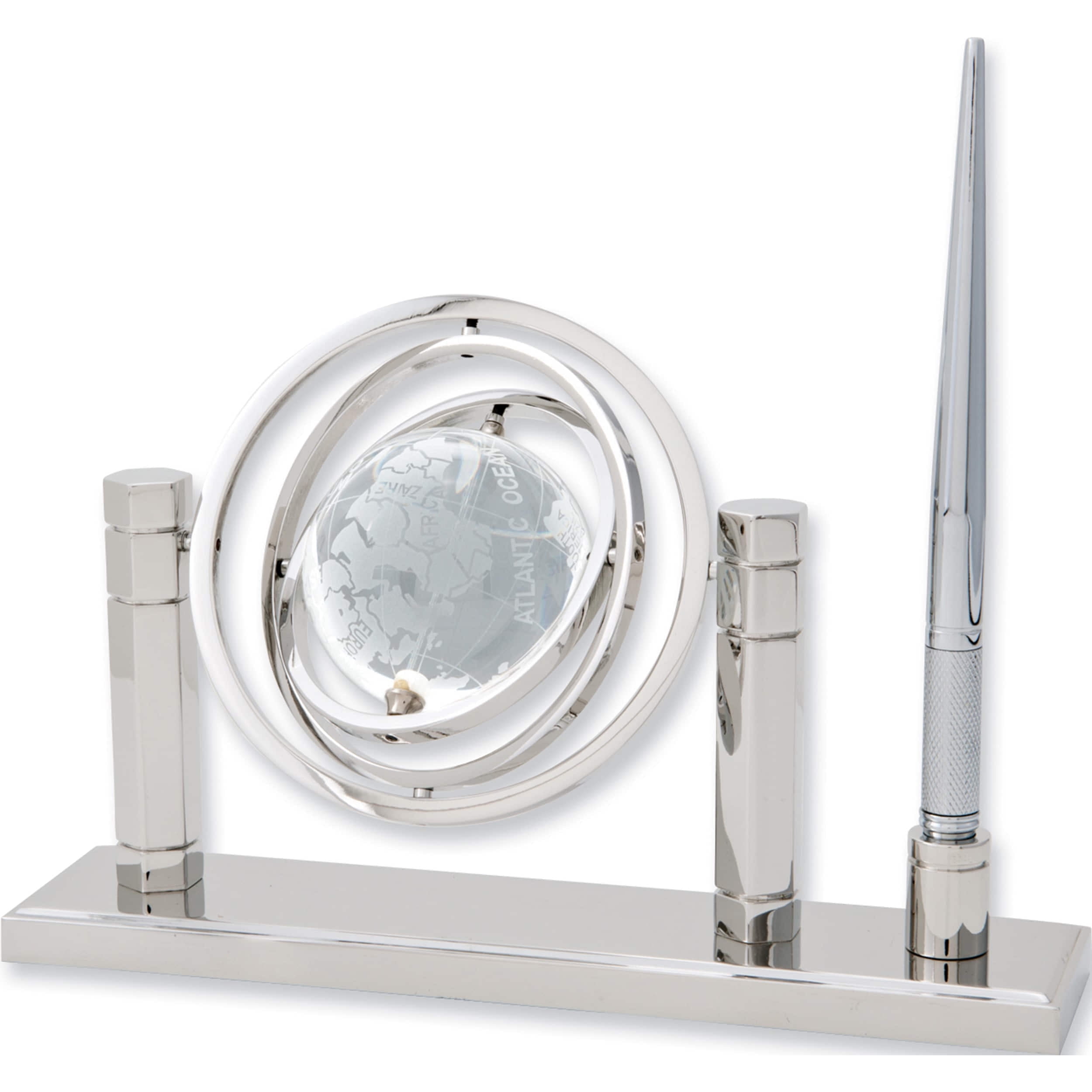 Fashion Crystal Globe Pen And Stand (9.8 X 7.5) Made In China gl2986 ...