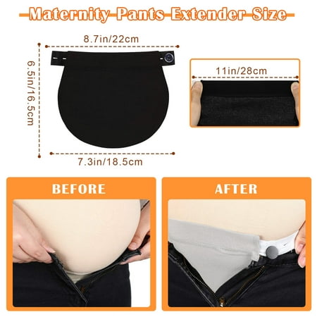 6 Pieces Maternity Pregnancy Tight Pants Extender Pregnant Women Waist ...