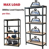 Bowoshen 5-Tier Heavy Duty Storage Shelves,Garage Shelving Units And ...
