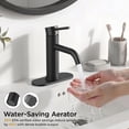 Matte Black Short Single Handle Bathroom Faucet for Vanity Lavatory ...