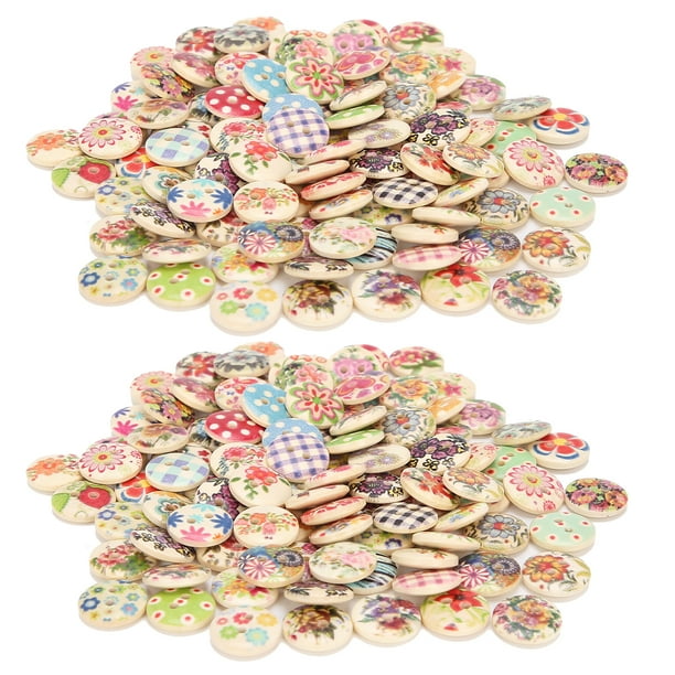Wooden Buttons,200Pcs Wooden Sewing Buttons Wooden Sewing Buttons ...
