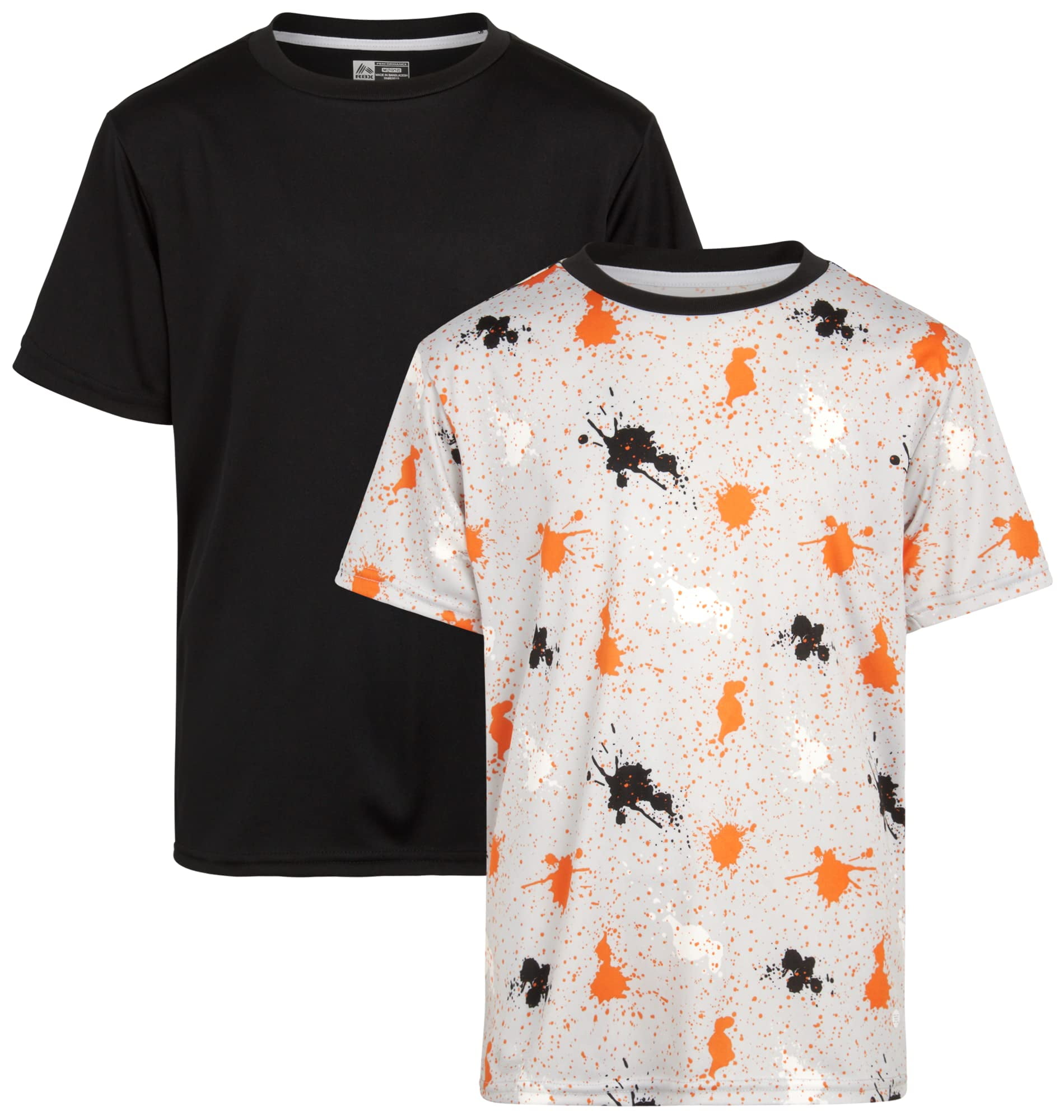 RBX Boys' Athletic T-Shirt - 2 Pack Active Performance Dry-Fit Sports ...