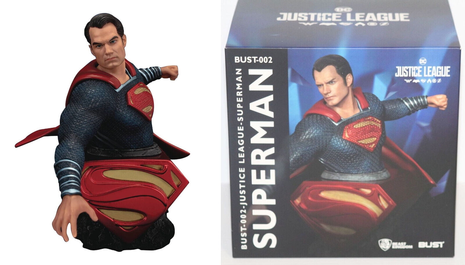 Justice League Superman Bust Statue Beast Kingdom Bust-002 Henry Cavill ...
