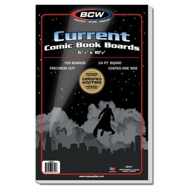 BCW Comic Book Backing Boards, Silver, 100 Boards Per Pack - Walmart.com