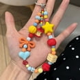 2pc handmade dopamine apple core colorful pendant, cute beaded phone ...