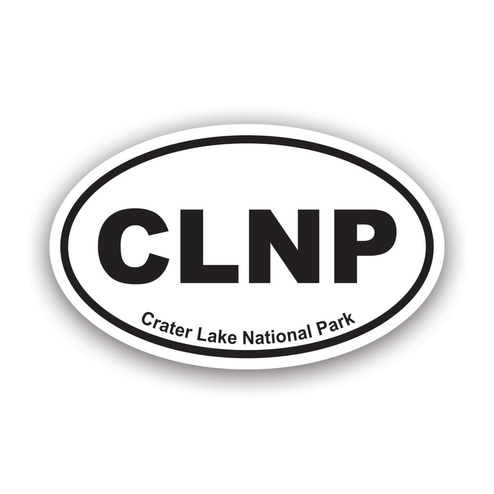 Crater Lake National Park Oval Sticker Decal - Self Adhesive Vinyl ...