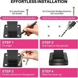 Redlife 2 Pack Handrails for Outdoor Steps, Fit 2 or 3 Steps Outdoor ...