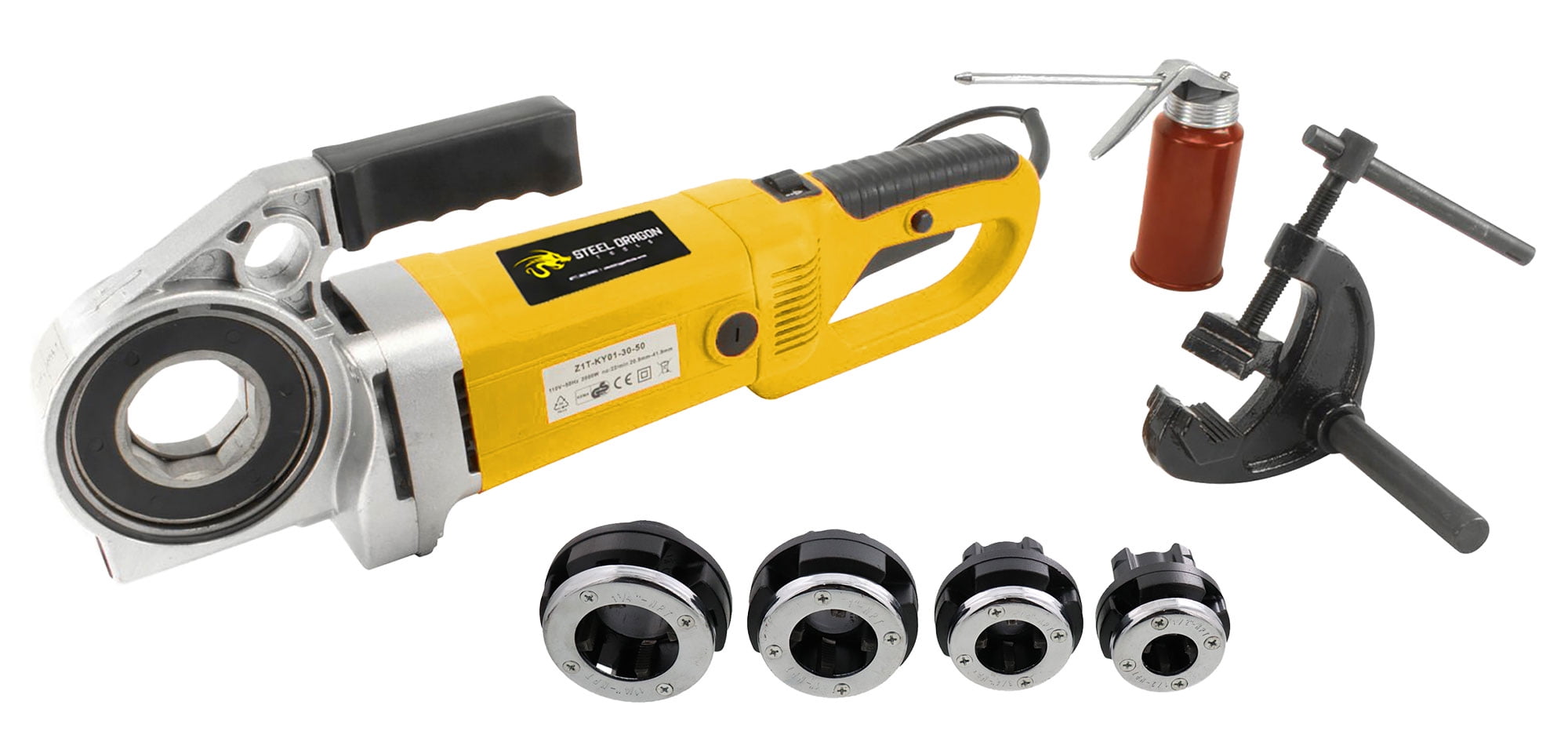 Steel Dragon Tools® 550 Portable Hand Held Pipe Threader Threading ...