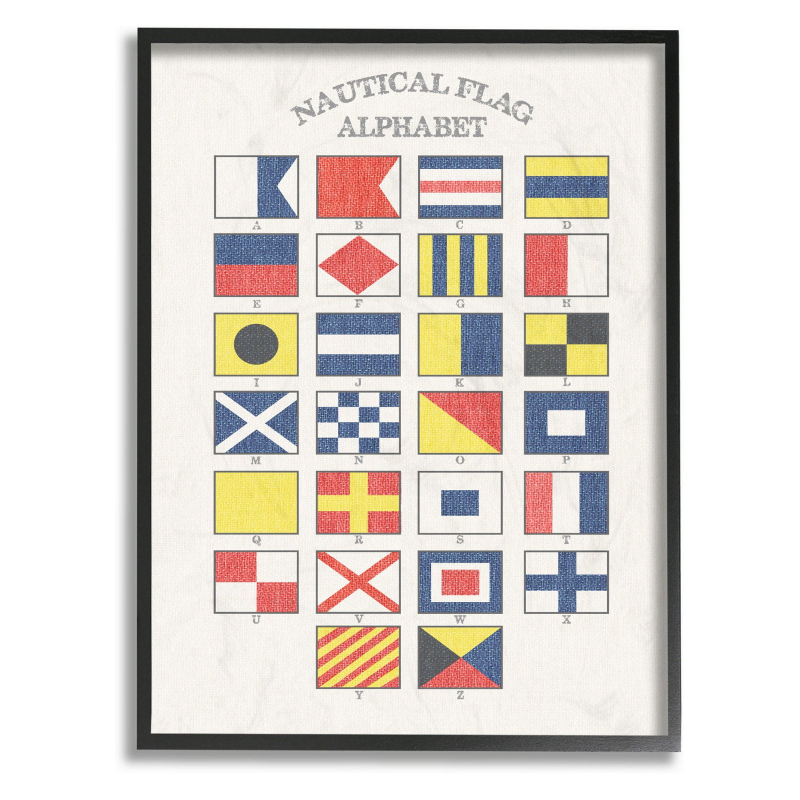 The Stupell Home Decor Collection Nautical Flag Alphabet Oversized ...