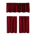 Cevemin 3-Piece Kitchen Coffee Curtain Valance Set, Light Filtering ...
