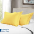 600 TC Egyptian Cotton 2-Pack Pillow Shams, Envelope Closure, Buttery ...