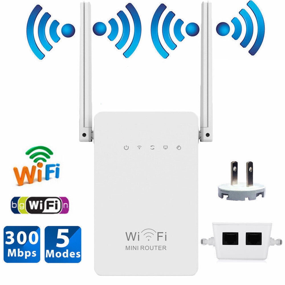 300Mbps Wireless-N Range Extender WiFi Repeater Signal Booster Network ...