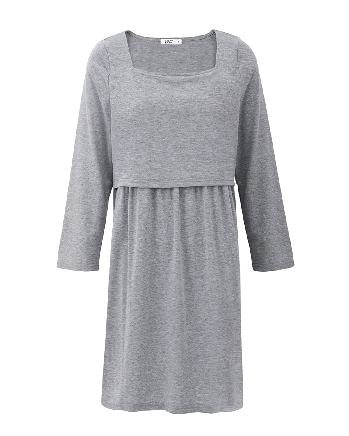 3 in 1 Nursing Dress Maternity Nightgown Labor/Delivery Breastfeeding ...