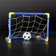 Folding Mini Football Soccer Goal Post Net Set with Pump Kids Sport ...