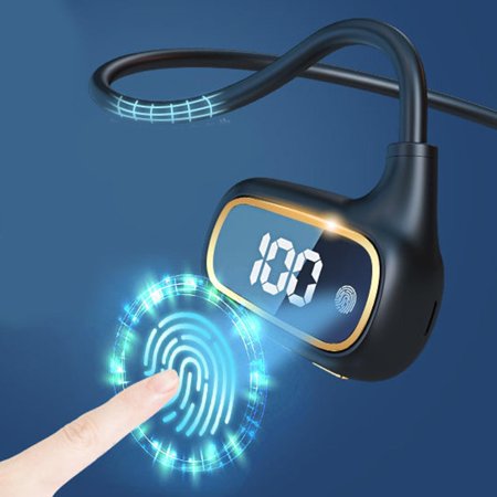 Fingerprint Touch Ear Hook Outdoor Wireless for Workouts LED | Walmart ...