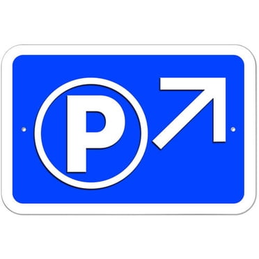 Parking Right Arrow Sign - Walmart.com
