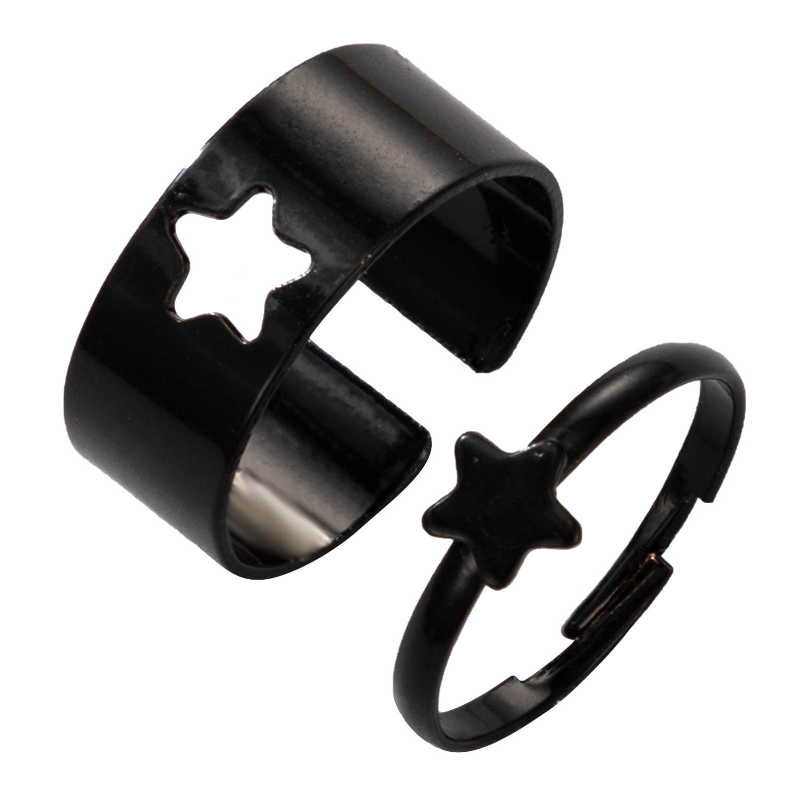 Xihbxyly Juego de Anillos Huecos, Elegantes Anillos de Cobre para ...