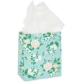 Small Floral Kraft Gift Bags with Handles in 4 Colors (8 x 9 x 4 in, 12 ...