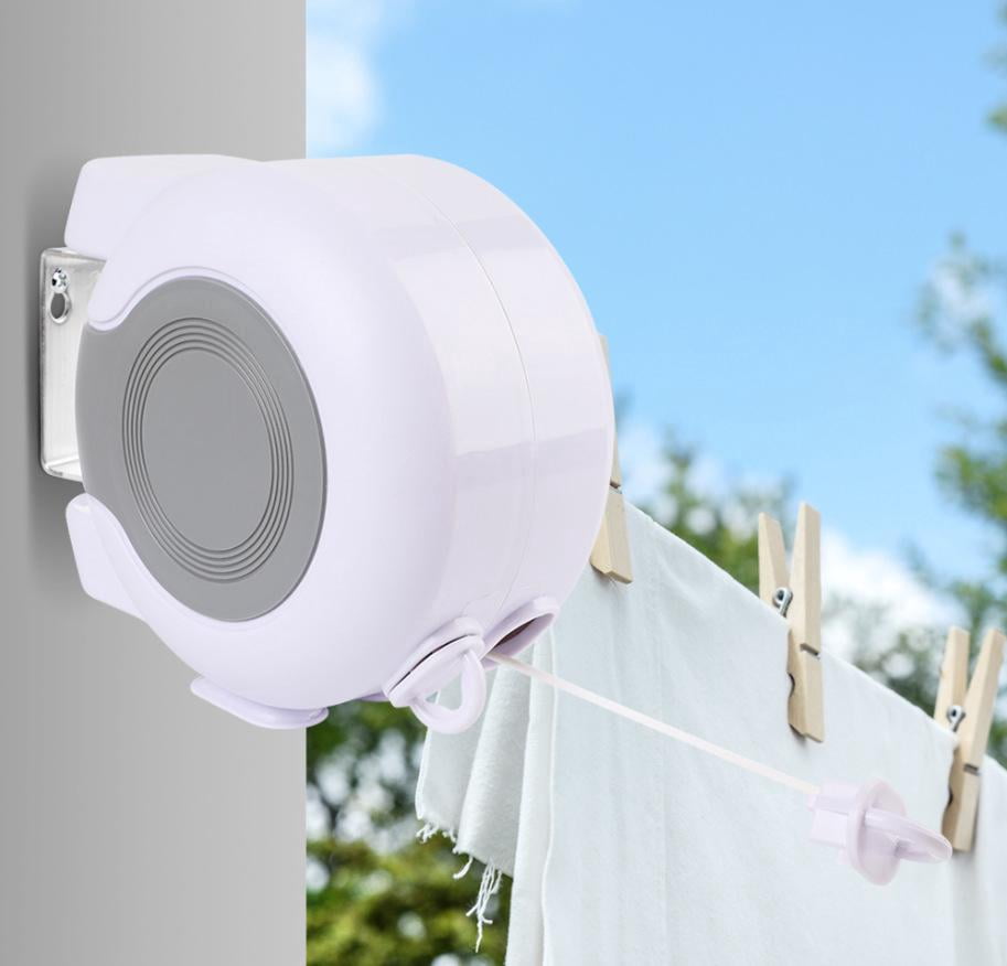 Outdoor Retractable Clothesline, 13M Double Retractable Washing Line ...