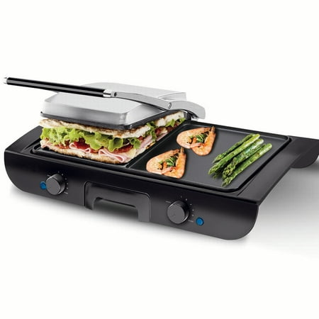 Gymax 1500W Electric 2 In 1 Multi Grill Griddle Sandwich Maker with ...