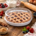 (2) Pie Container with Lid and Handle, 10.38 Inch Round Pie Carrier BPA ...