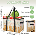 ADECORIVY White Cream Reusable Grocery Bags, Foldable Reusable Shopping ...