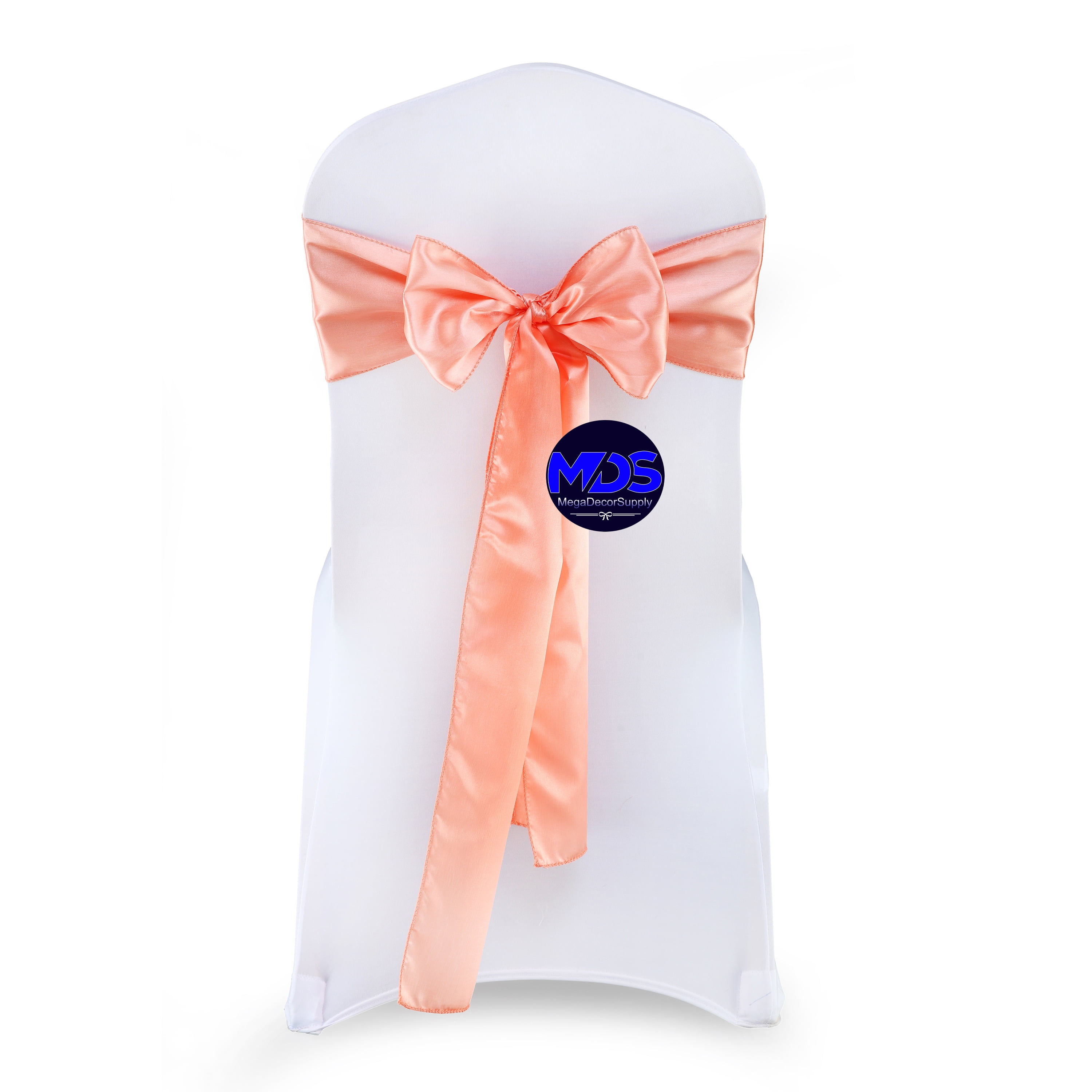 MDS Pack of 50 Satin Chair Sashes Bow Sash for Wedding and Events Decor ...