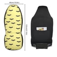 Bat Pattern Yellow Car Seat Covers Front Seats Universal Fit for Sedan ...