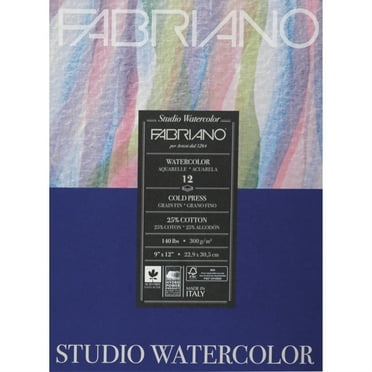 Fabriano Studio Watercolor Pad, Cold-Press, 8" x 10", 140 lb., 12 ...