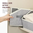 2pcs Fabric Bins, Trapezoid Storage Bins with Handles, Foldable Baskets ...