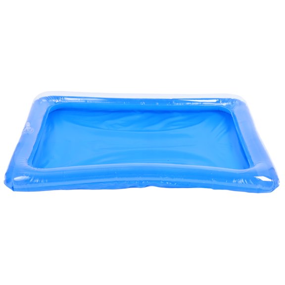 KAKOWELY 1Set Inflatable Sand Table Blue Rectangular Floating Food Tray ...