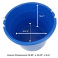 Homz 18 Gal Plastic Open Storage Round Utility Tub with Handles, (2 ...