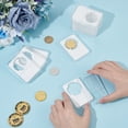 30Pcs Plastic Coin Storage Box Rectangle Clear 85x59x8mm Inner Diameter ...