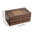 AuroraX Wooden 3 Layer Jewelry Box Large Capacity Jewelry Organizer ...