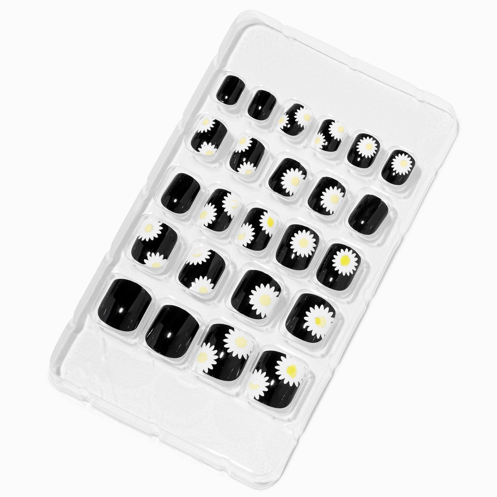 Click here for Claires Faux Nails Set Black And Yellow Daisy prices