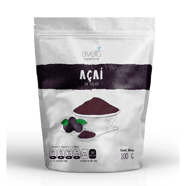 ACAÍ EN POLVO 100g Avelit Superfoods Bolsas stand up | Walmart en línea