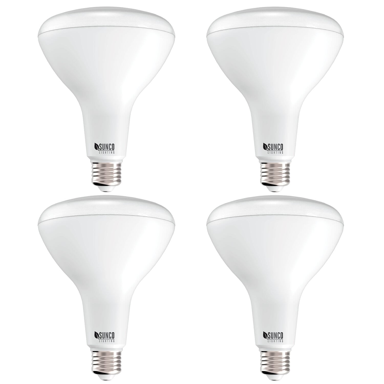 Sunco Lighting 4 Pack BR40 LED Bulb, 17W=100W, Dimmable, 6000K Daylight ...