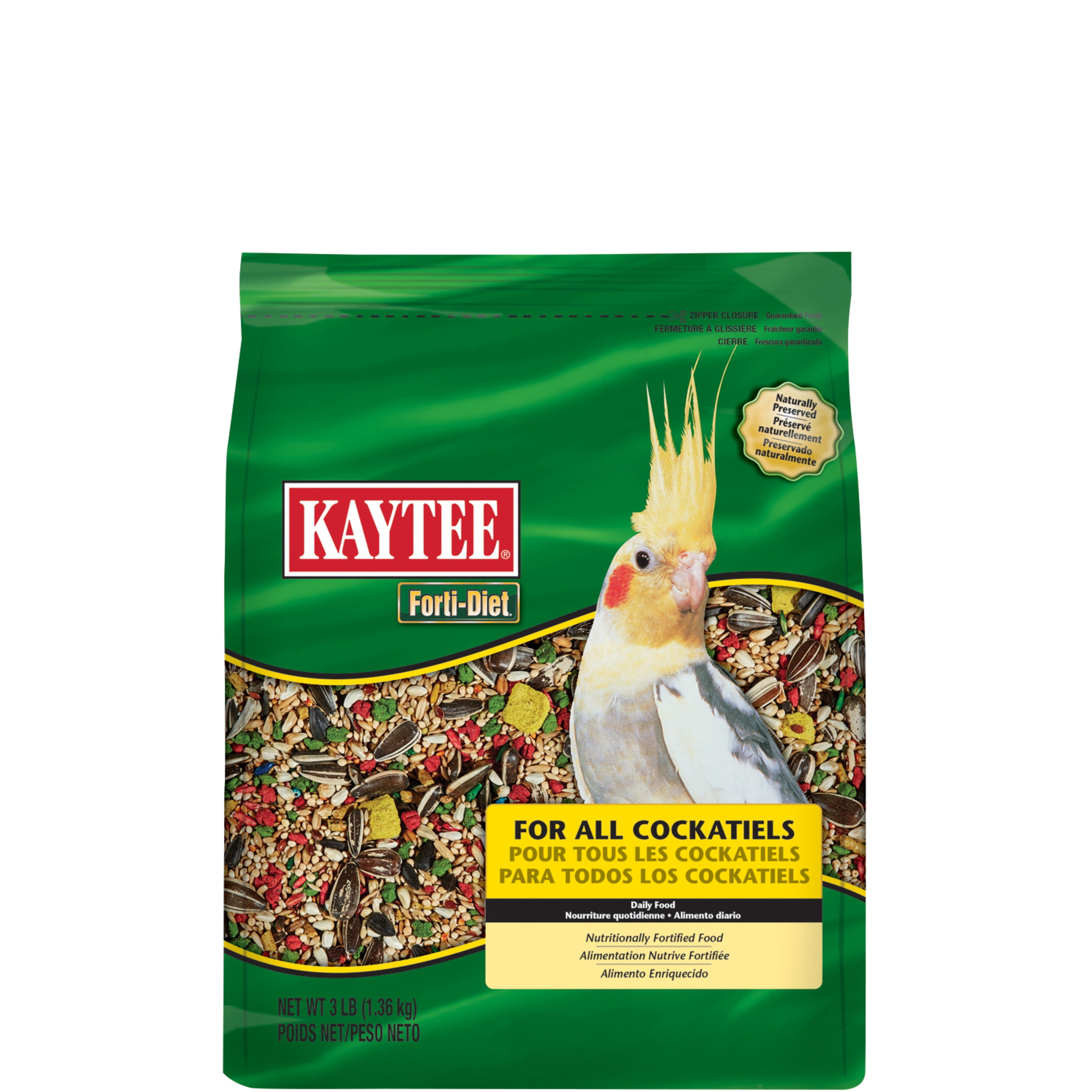 Kaytee Forti-Diet Cockatiel Pet Bird Food Seed, 3 lbs - Walmart.com