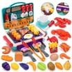 Hey! Play! BBQ Grill Toy Set - Pretend Play Kids Dinner Play Set ...