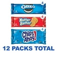 Nabisco Cookie Variety Pack, OREO, Nutter Butter, CHIPS AHOY!, 12 Snack Packs (4 Cookies Per ...