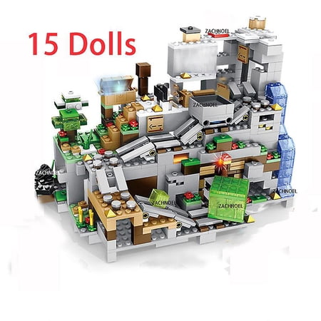 1000pcs The Mountain Cave Se Set Building Blocks With 15 Figures ...