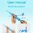 Portable oral irrigator manual inflatable water spray dental floss ...