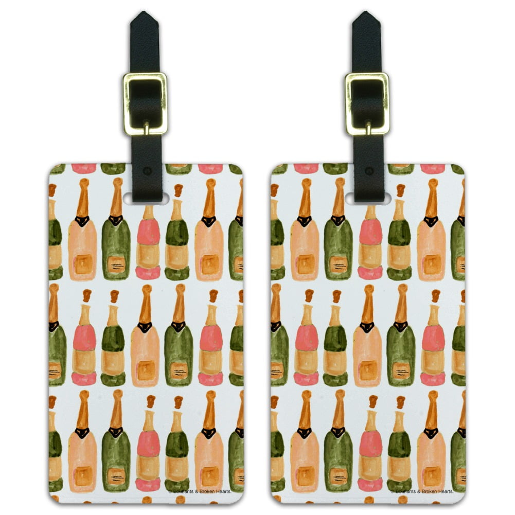 Classy Champagne Celebration Pattern Luggage ID Tags Suitcase Carry On classy-champagne-celebration-pattern-luggage-id-tags-suitcase-carry-on