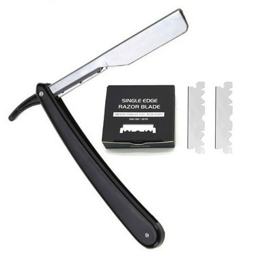 Navaja Shavette Barber Straight Shaving Razor, 100 Derby cuchillas ...