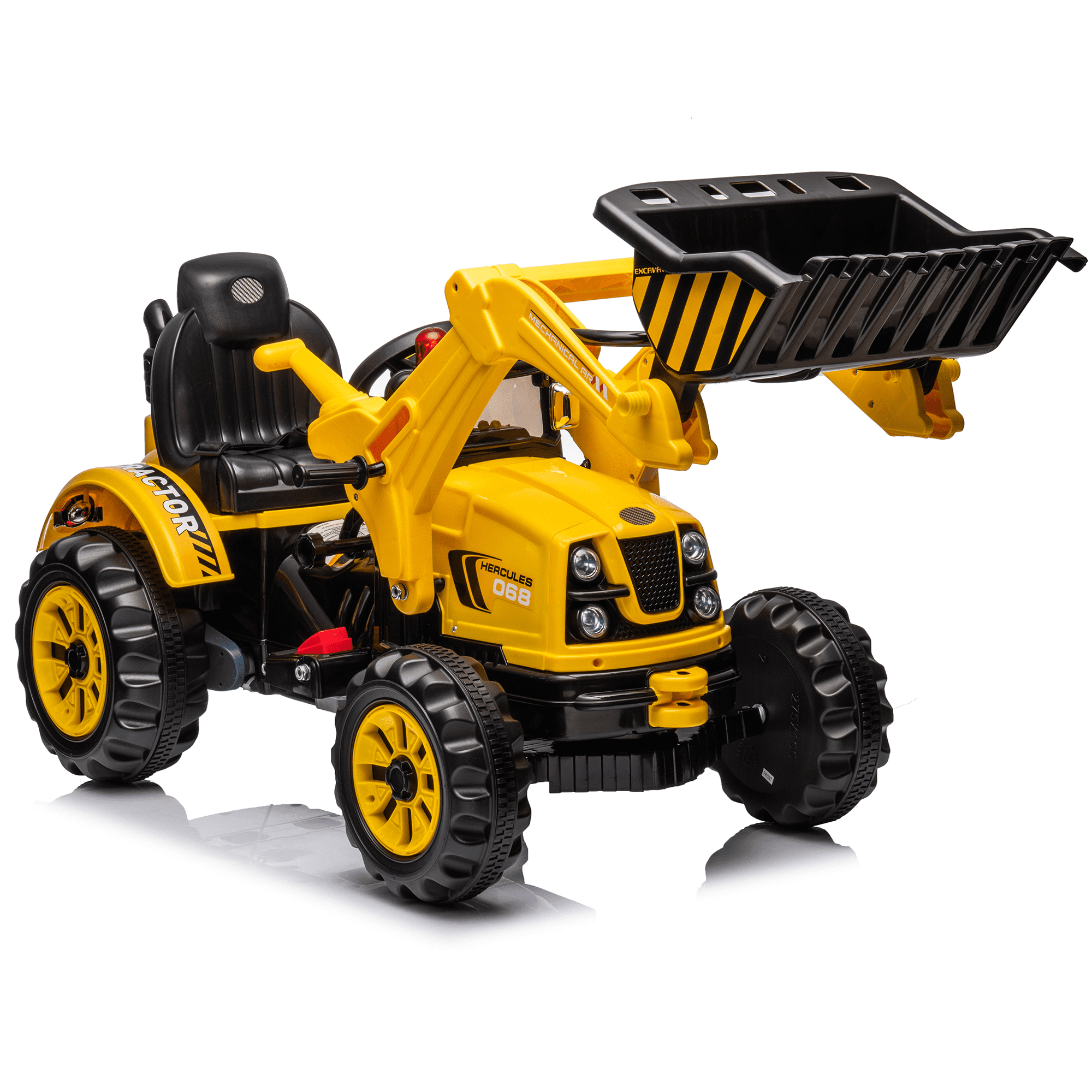 iYofe 12V Kids Ride on Car, Front Loader Construction Tractor, 12V ...