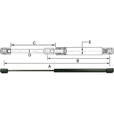 JR Products GSNI-5000-60 Gas Spring - 10" EXT, 60 lbs. - Walmart.com